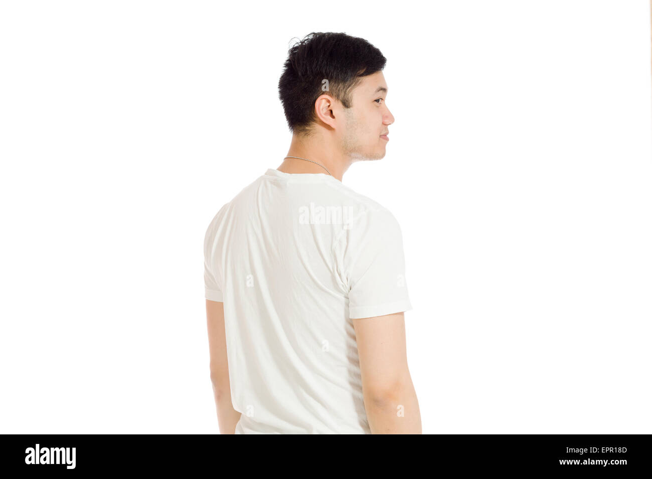 Model isolated on plain background in studio Stock Photo - Alamy