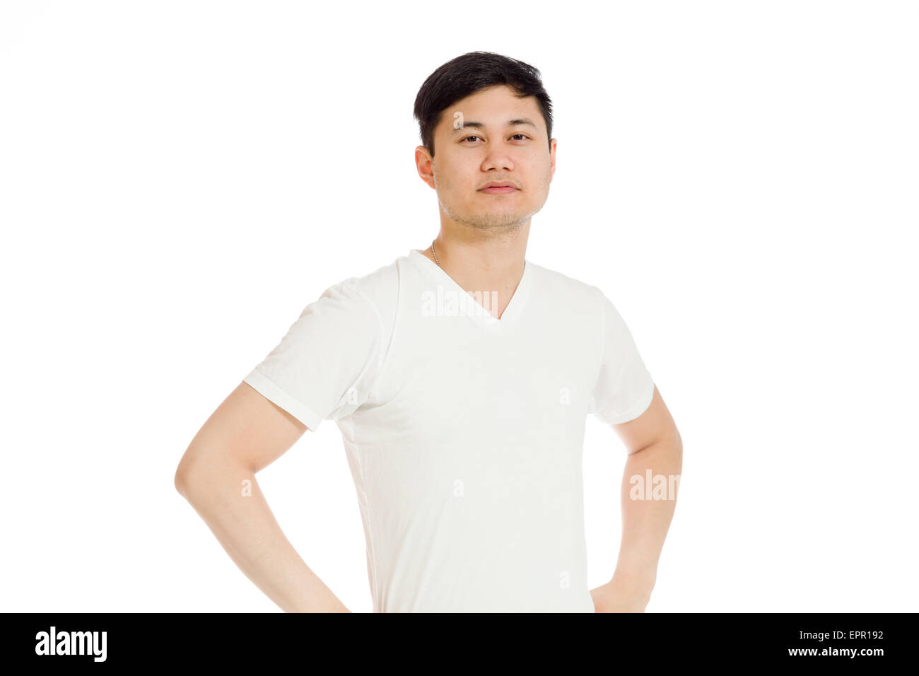Model isolated on plain background in studio Stock Photo - Alamy