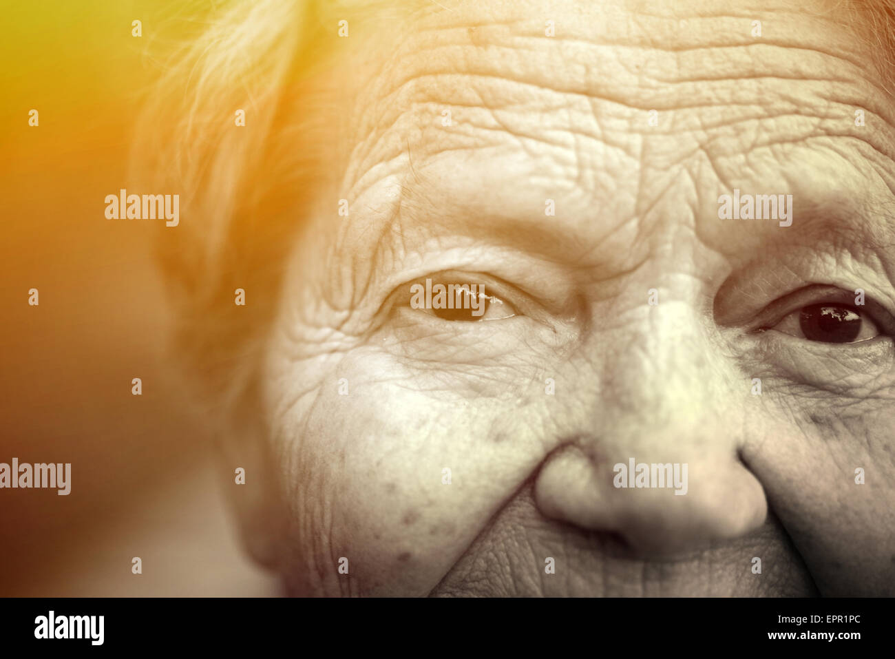 Close up portrait of older lady Stock Photo - Alamy