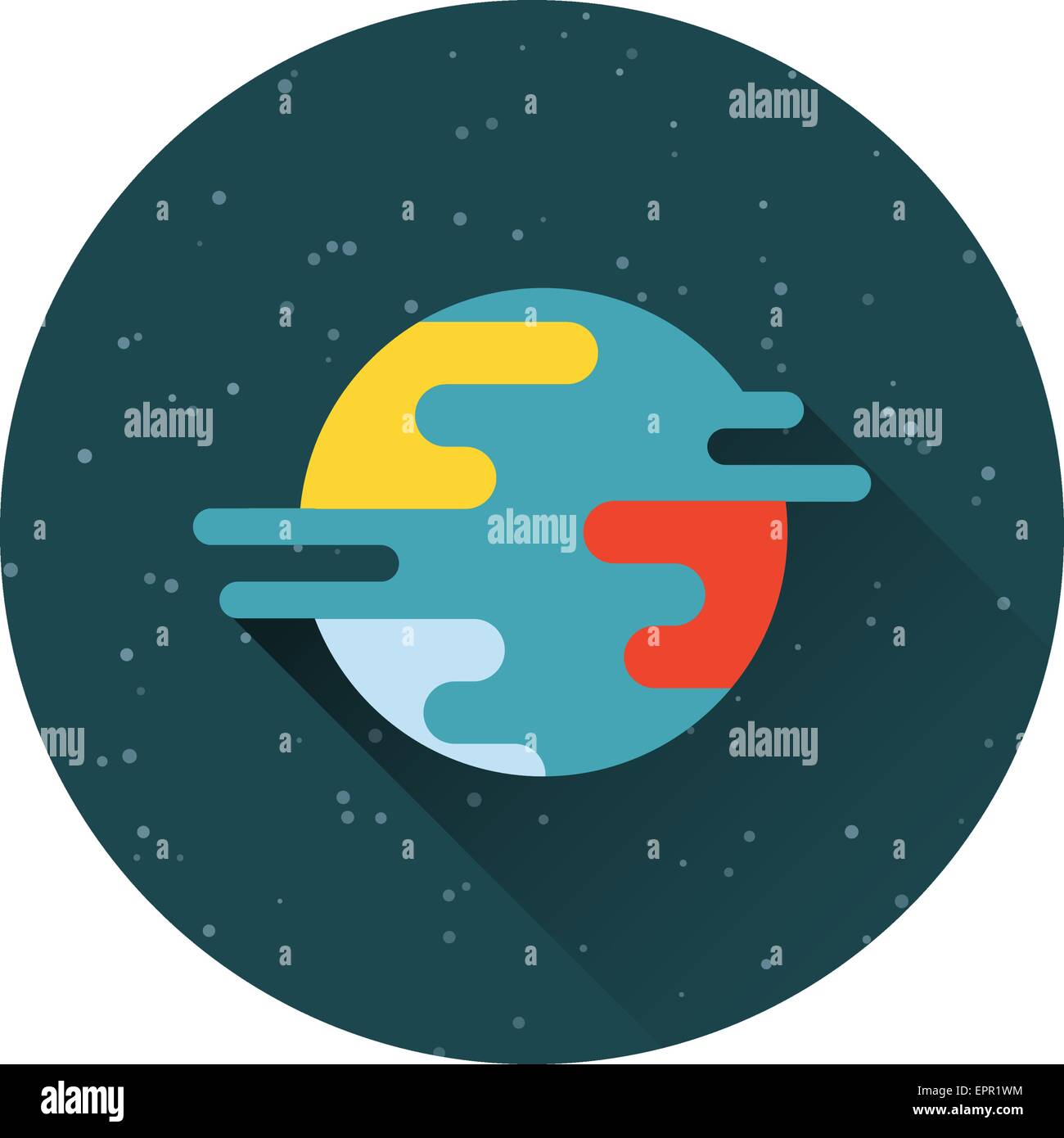 Vector planet icon. Trendy flat design vector illustration Stock Vector ...
