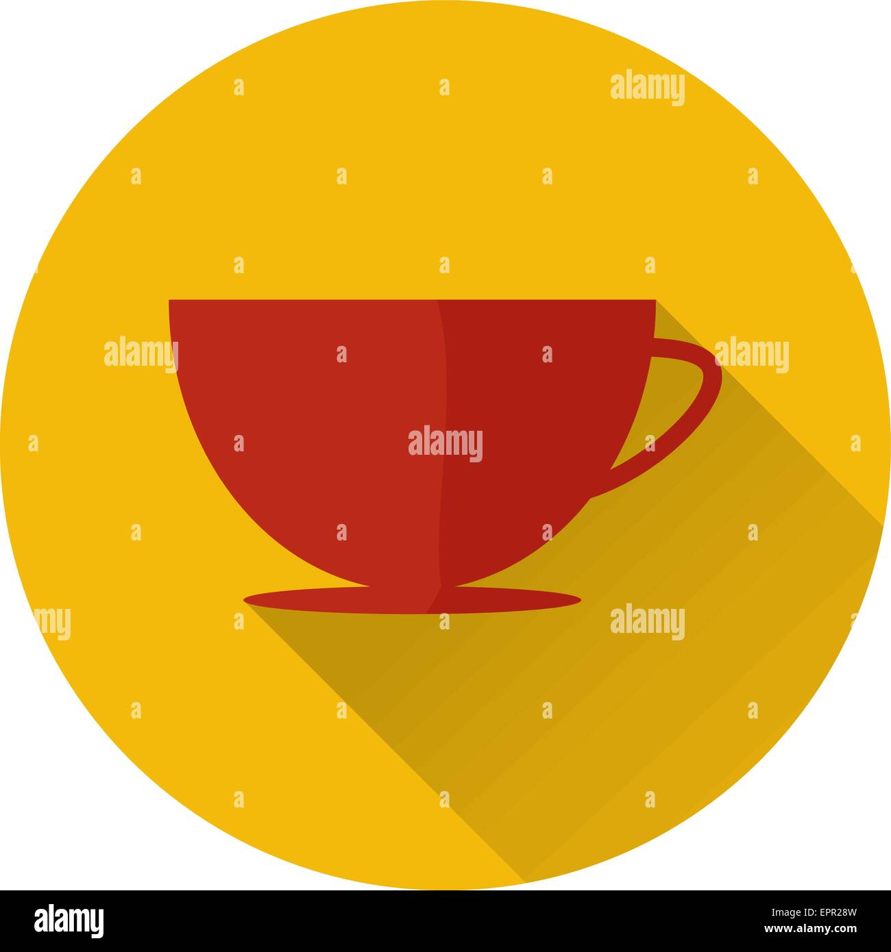 Vector illustration of flat fast food icon. Icon of coffee cup for menu ...