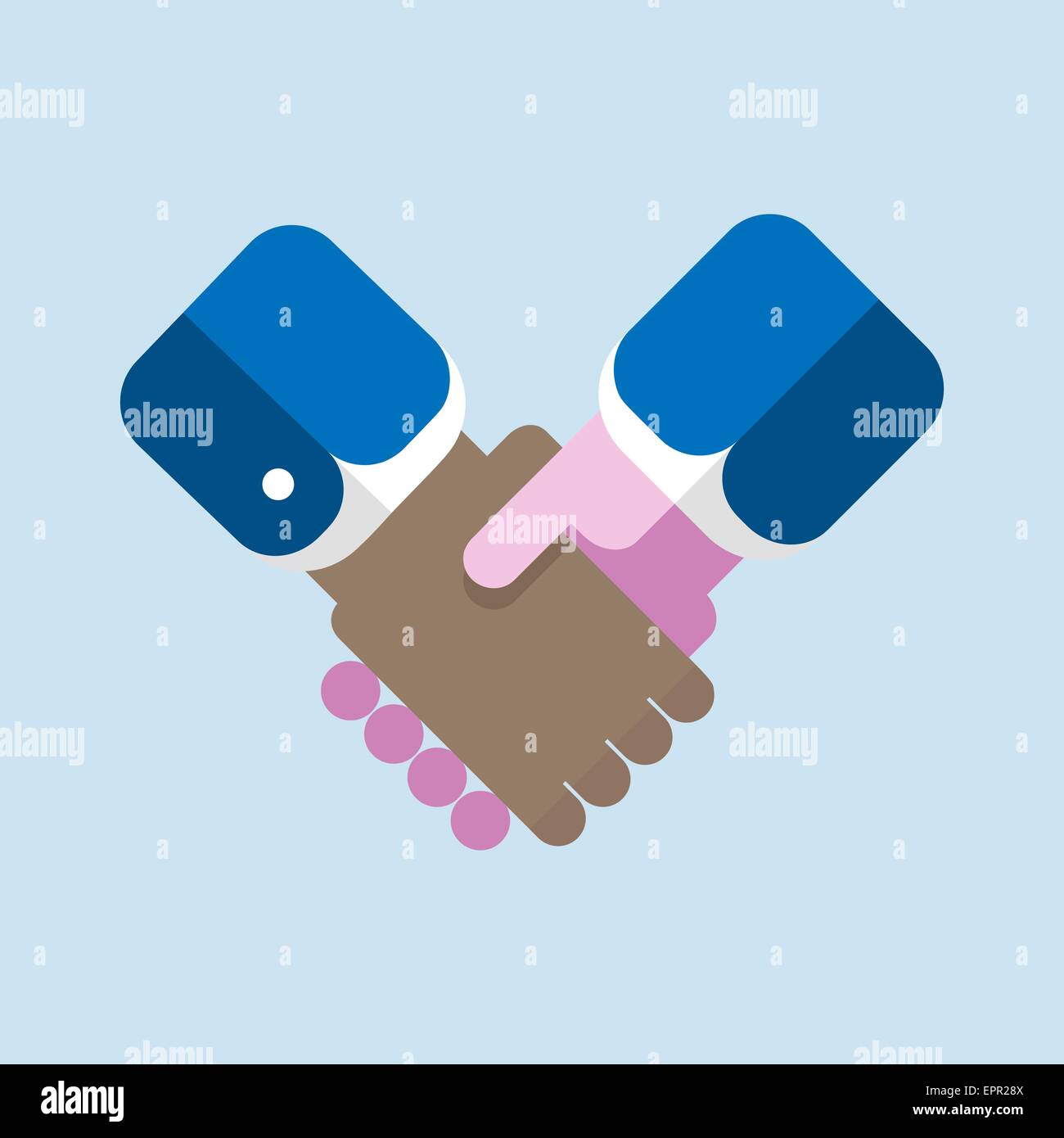 Vector handshake illustration. Background for business and finance ...