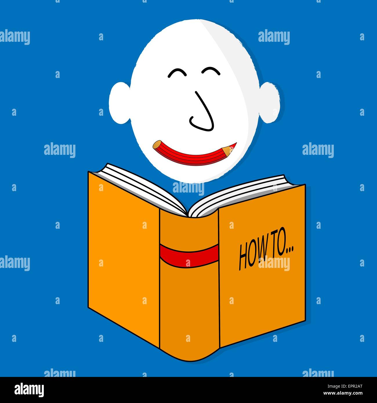A happy book cartoon character vector illustration. Design element ...