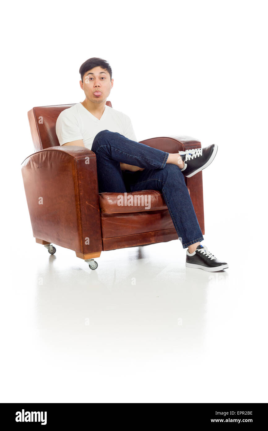 Model isolated on plain background in studio Stock Photo - Alamy