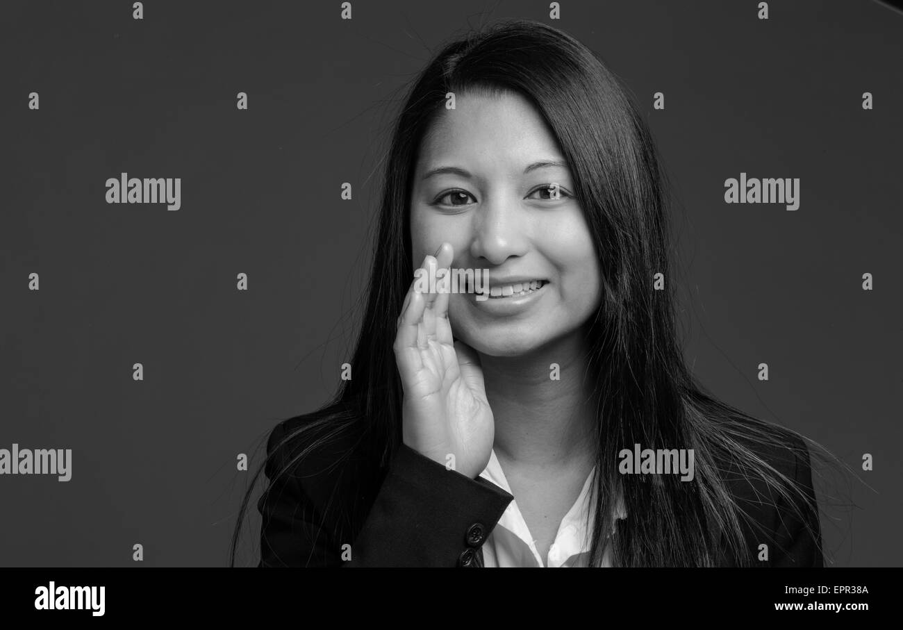 Model isolated talking shouting voice Stock Photo - Alamy