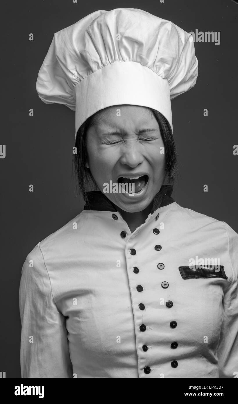 Furious model screaming Stock Photo - Alamy