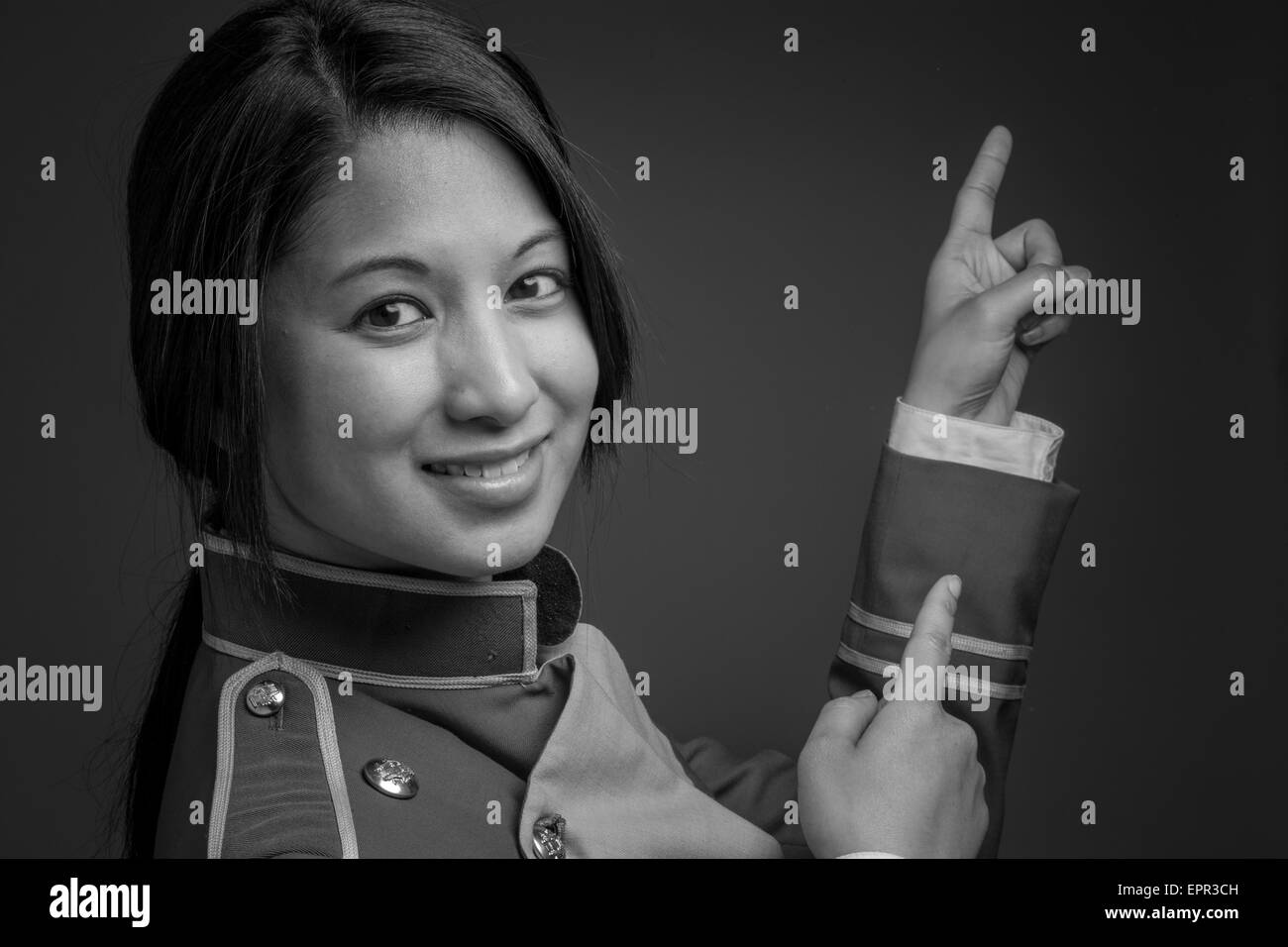 Vintage looking model Black and White Stock Photos & Images - Alamy