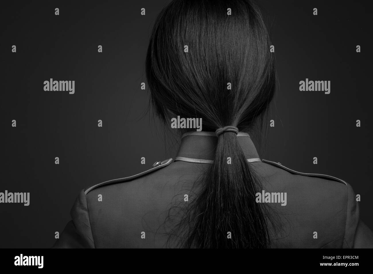 Person back view isolated Black and White Stock Photos & Images - Alamy
