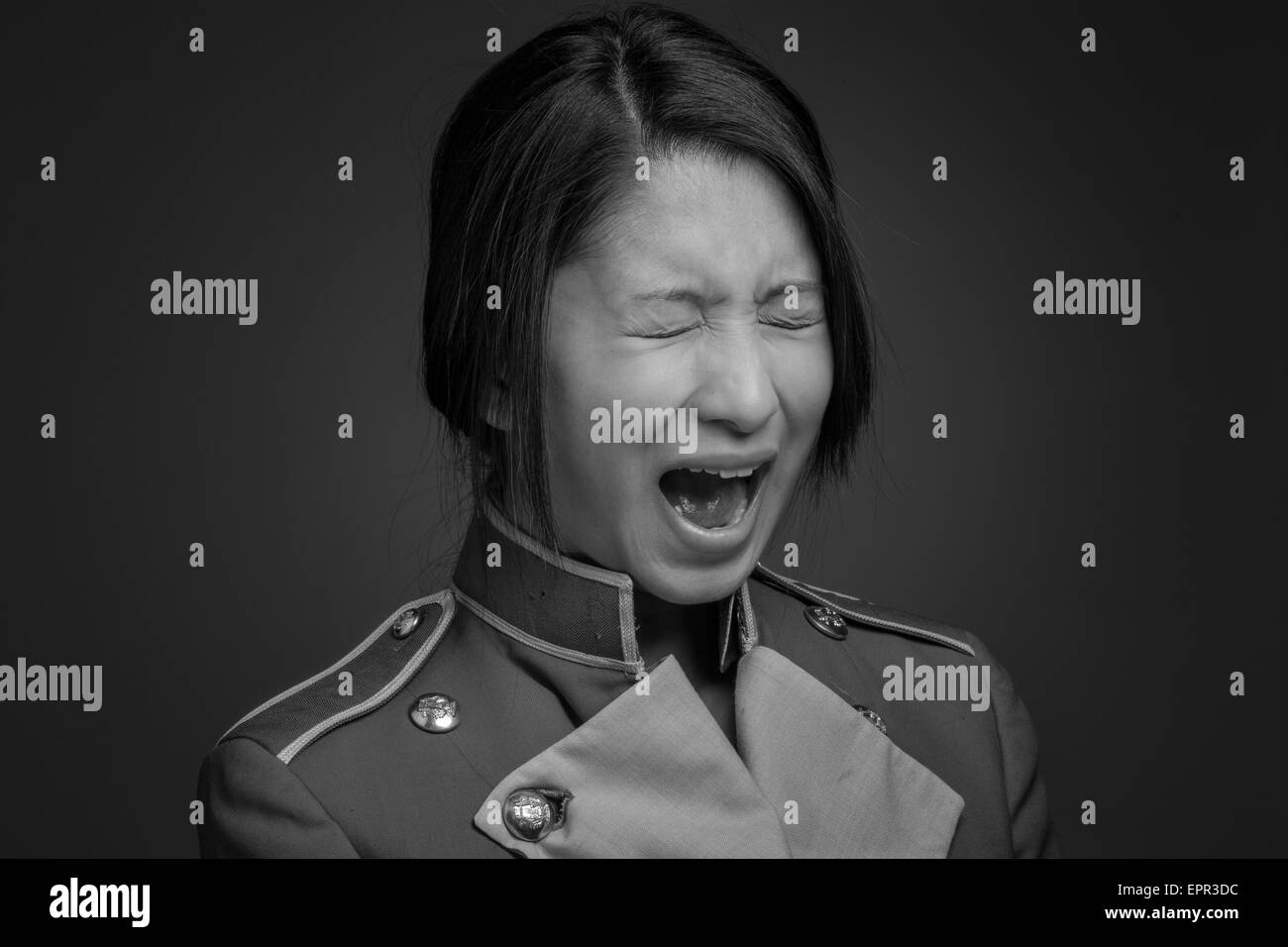 Furious model screaming Stock Photo - Alamy