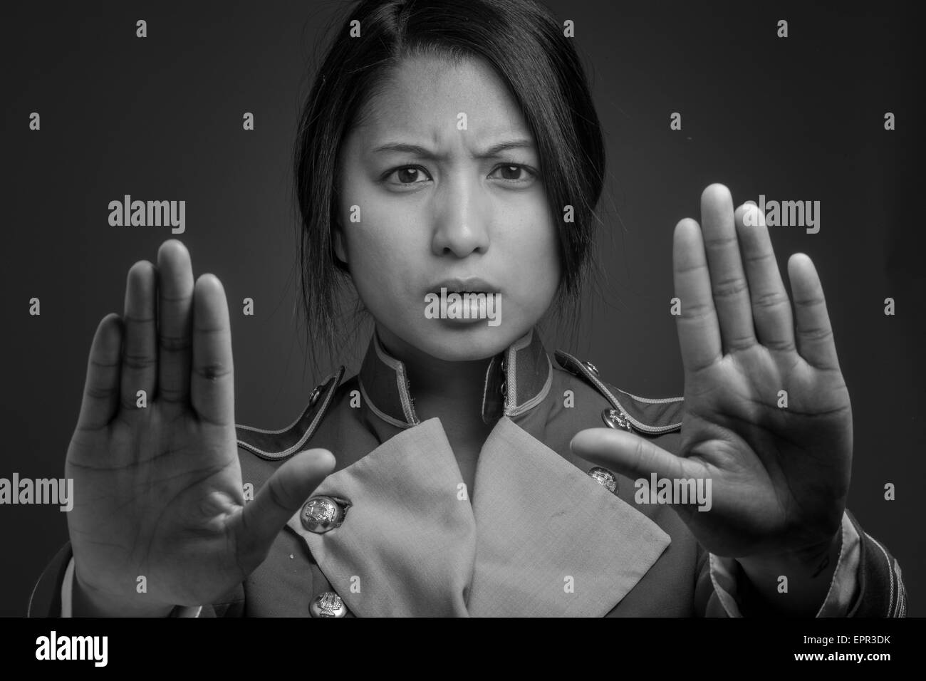 Red stop sign hand hi-res stock photography and images - Alamy