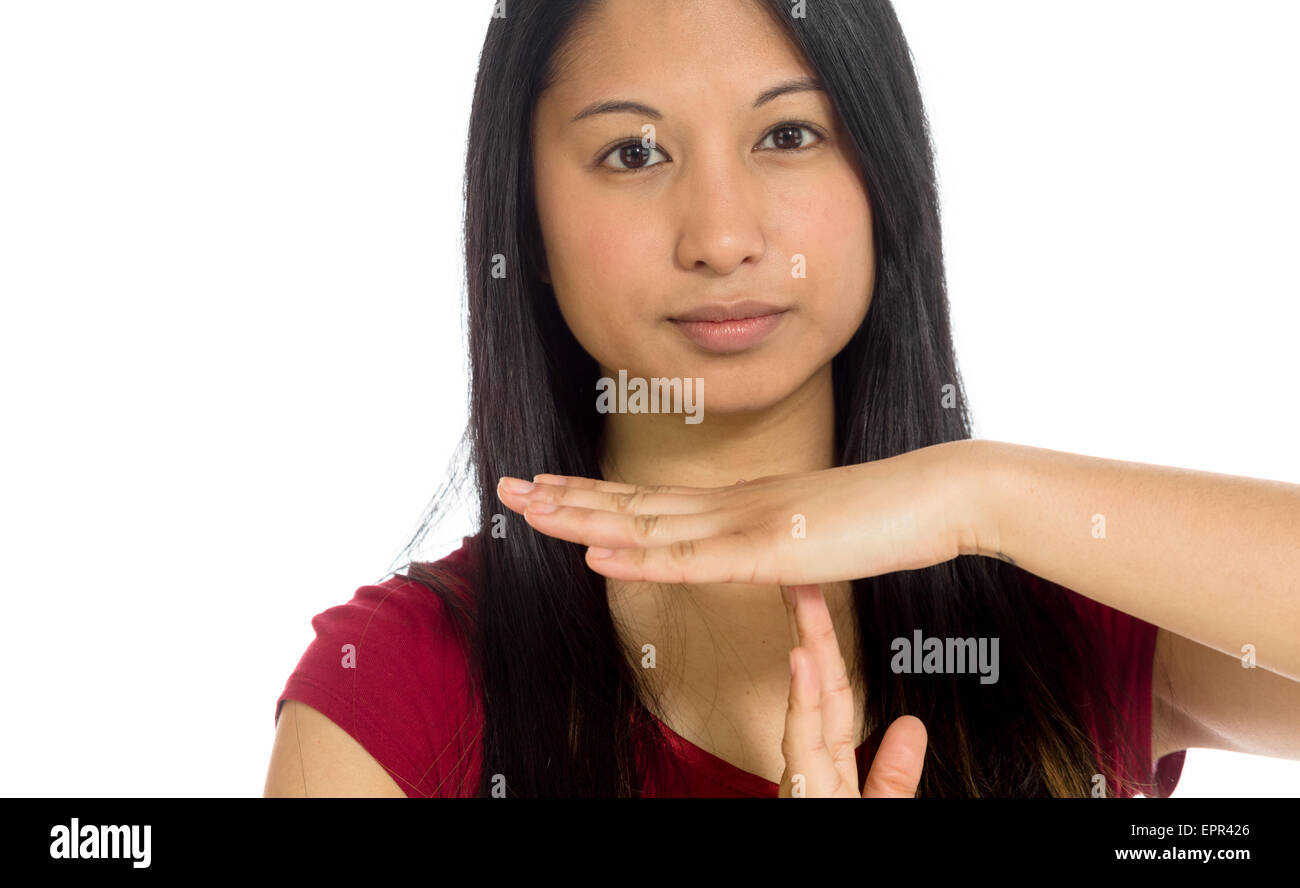 Model isolated on plain background in studio Stock Photo - Alamy