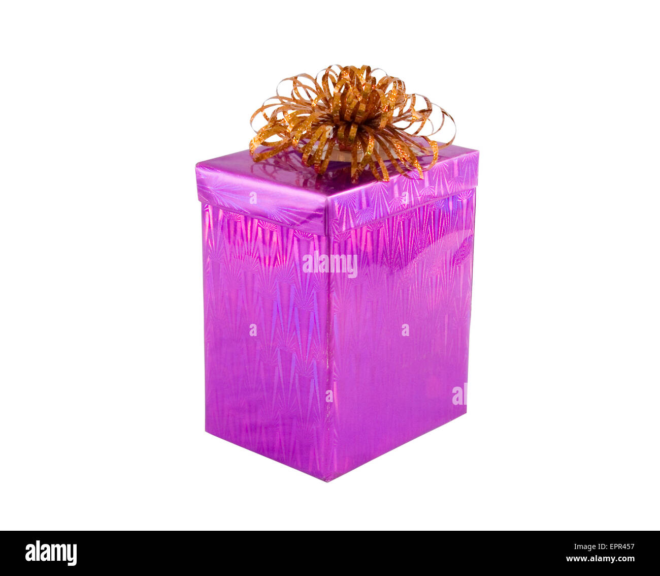 Color gift box isolated on the white Stock Photo - Alamy