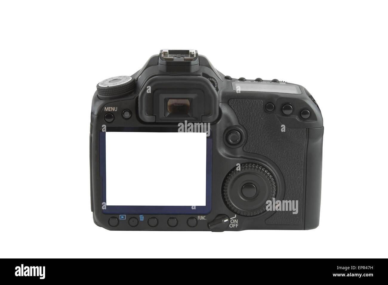 Display on camera isolated over white background Stock Photo - Alamy