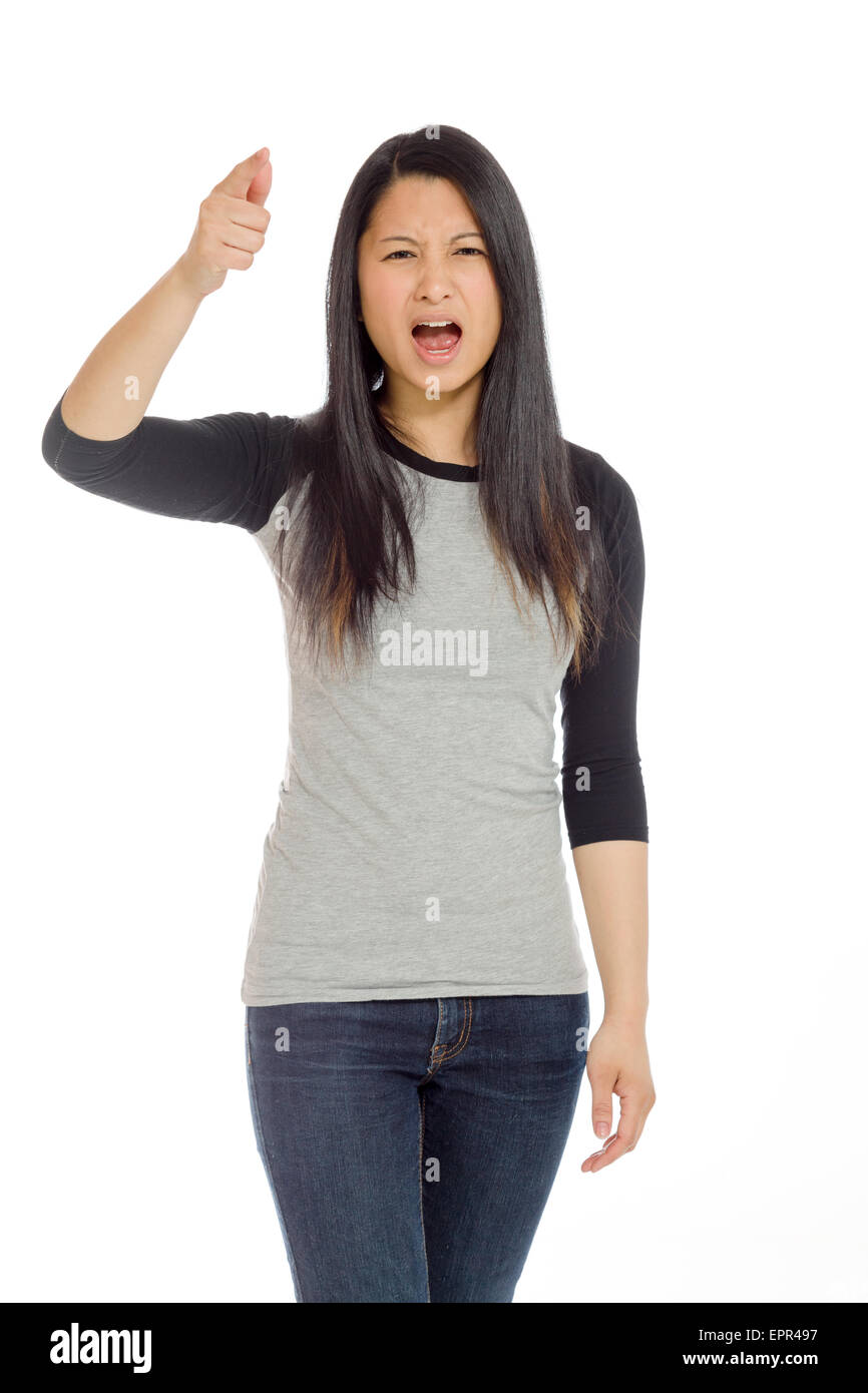 Model isolated on plain background in studio Stock Photo - Alamy
