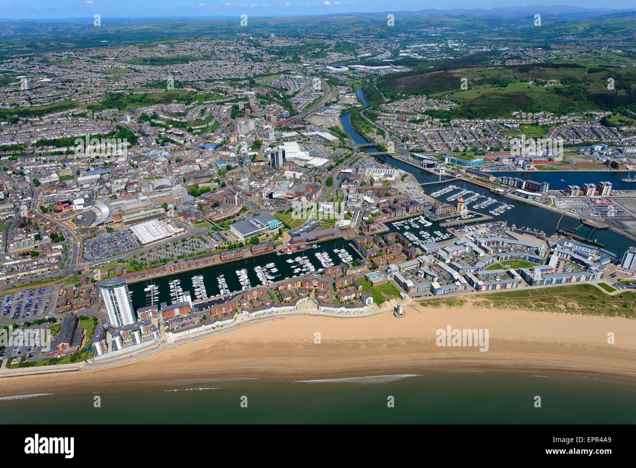 Swansea Marina Aerial High Resolution Stock Photography and Images - Alamy