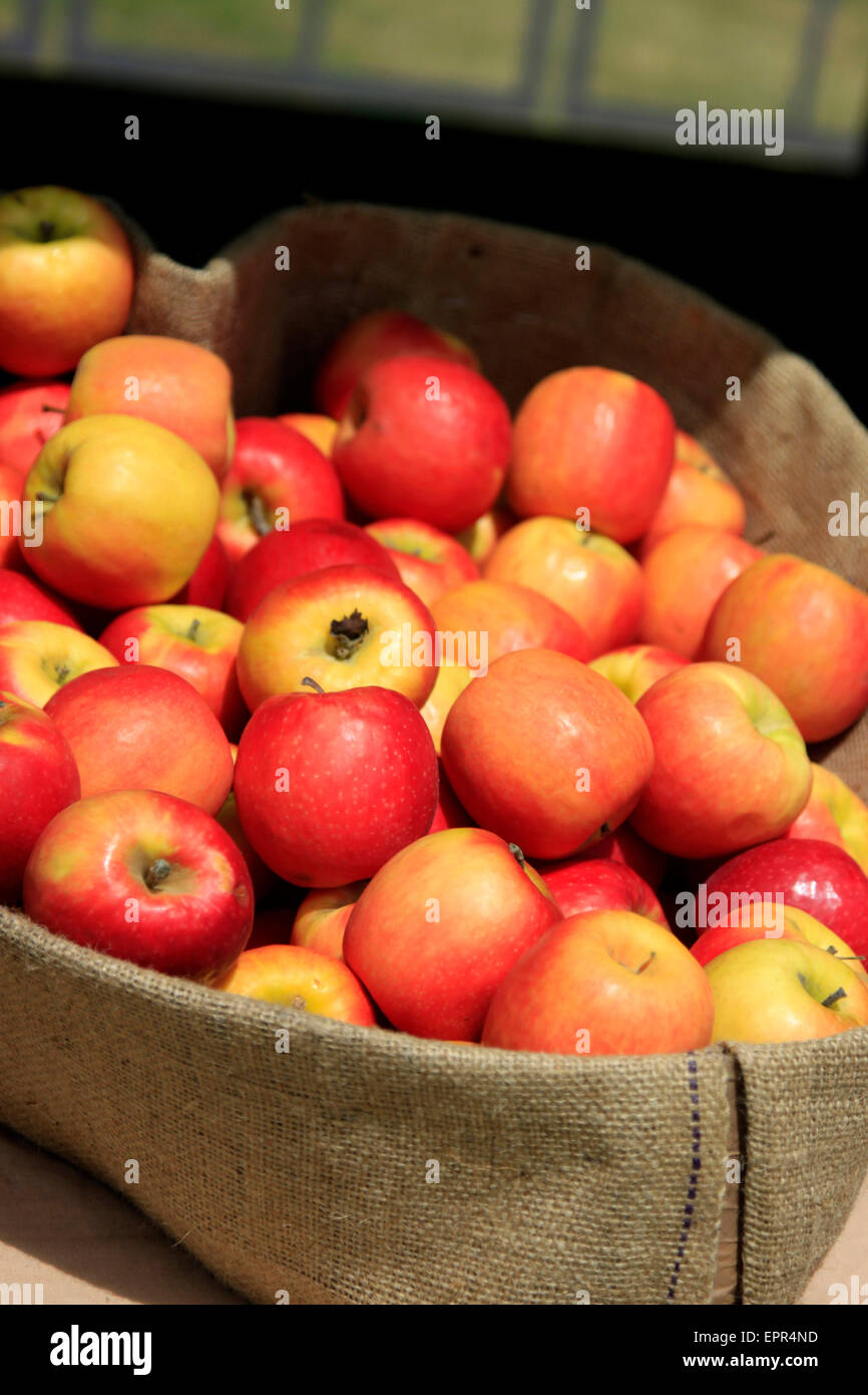 Apples in a greengrocers in Hay on Wye Stock Photo - Alamy