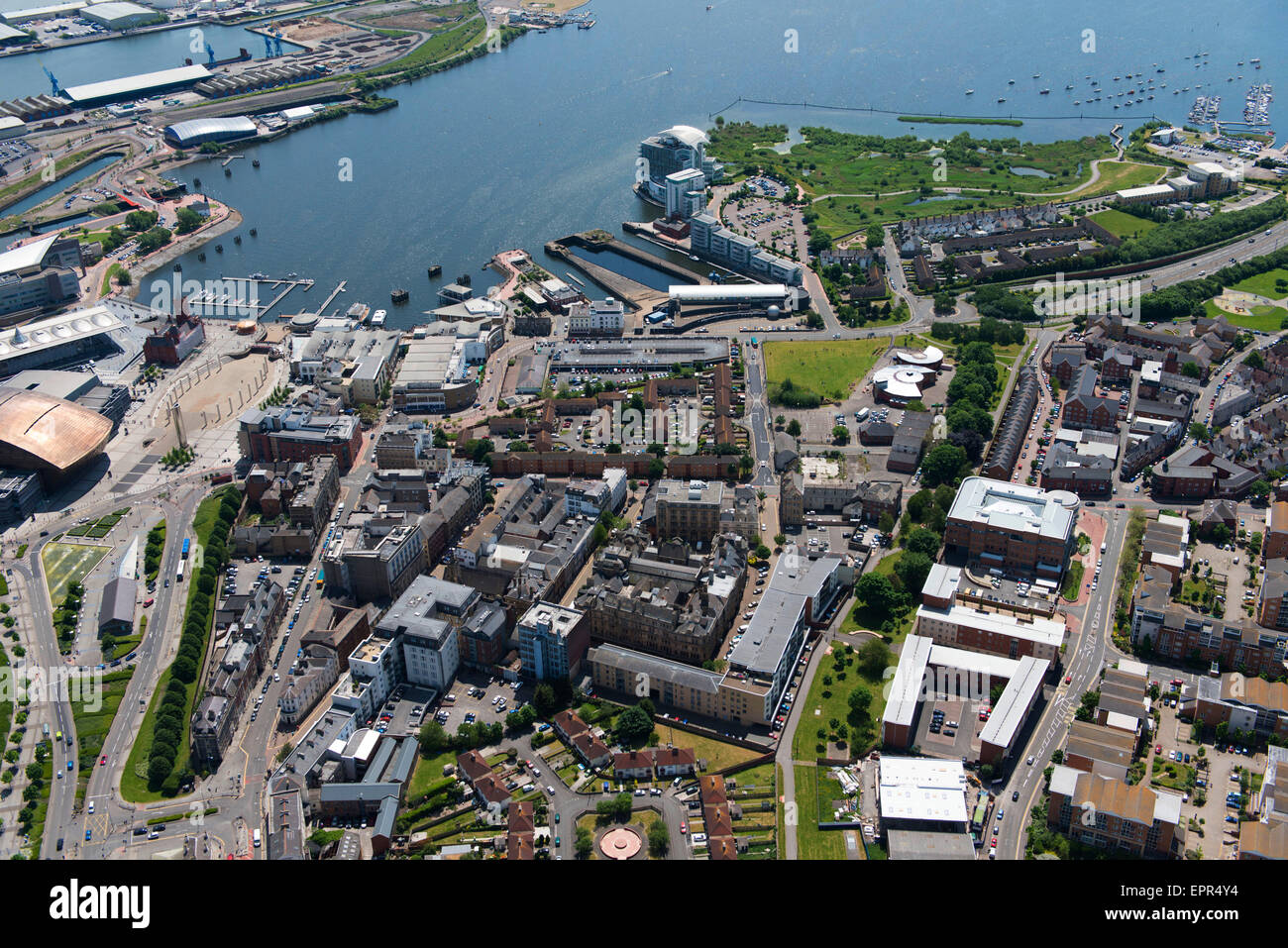 Aerial Cardiff Bay High Resolution Stock Photography and Images - Alamy