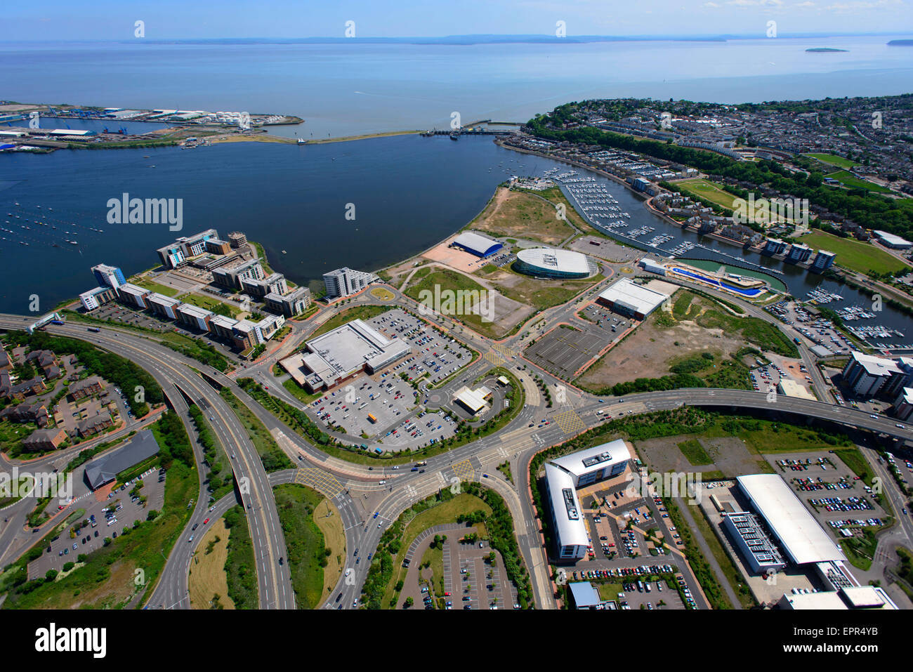 Aerial Cardiff International Sports Village High Resolution Stock ...
