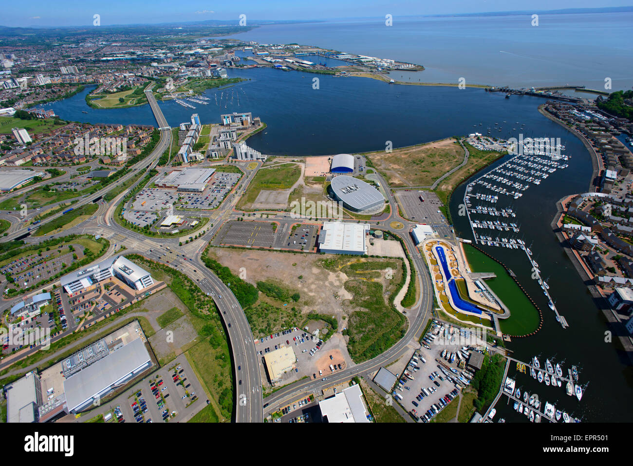 Aerial Cardiff International Sports Village High Resolution Stock ...