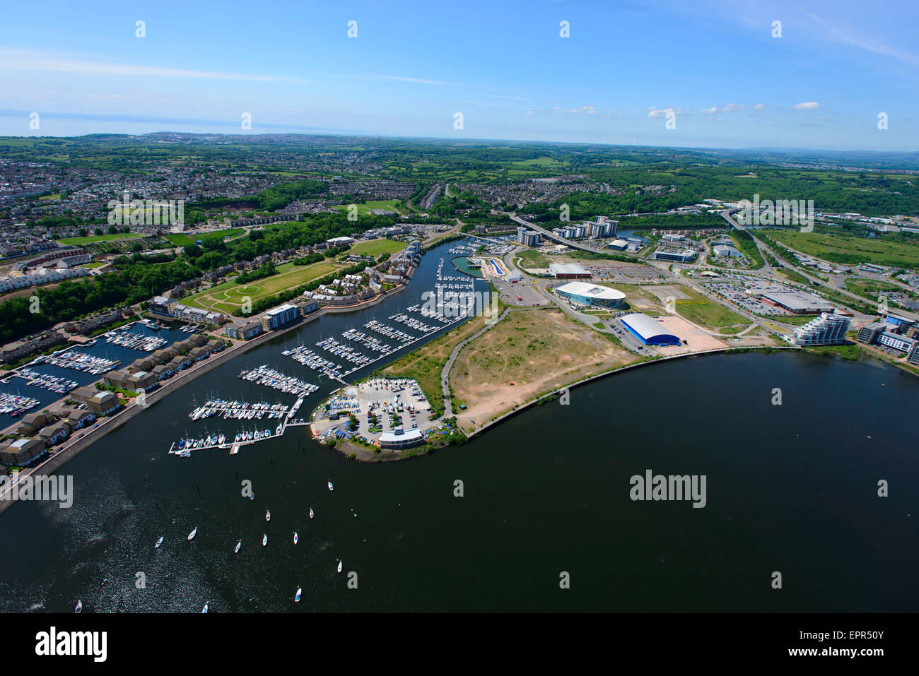 Aerial Cardiff International Sports Village High Resolution Stock ...