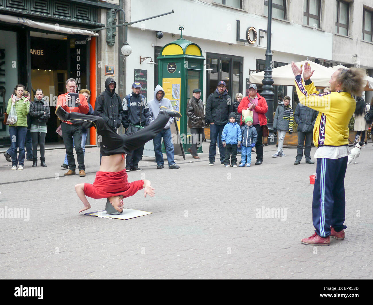 Eastern Europe, Hungary, Budapest, outdoor street market eastern bazaar ...