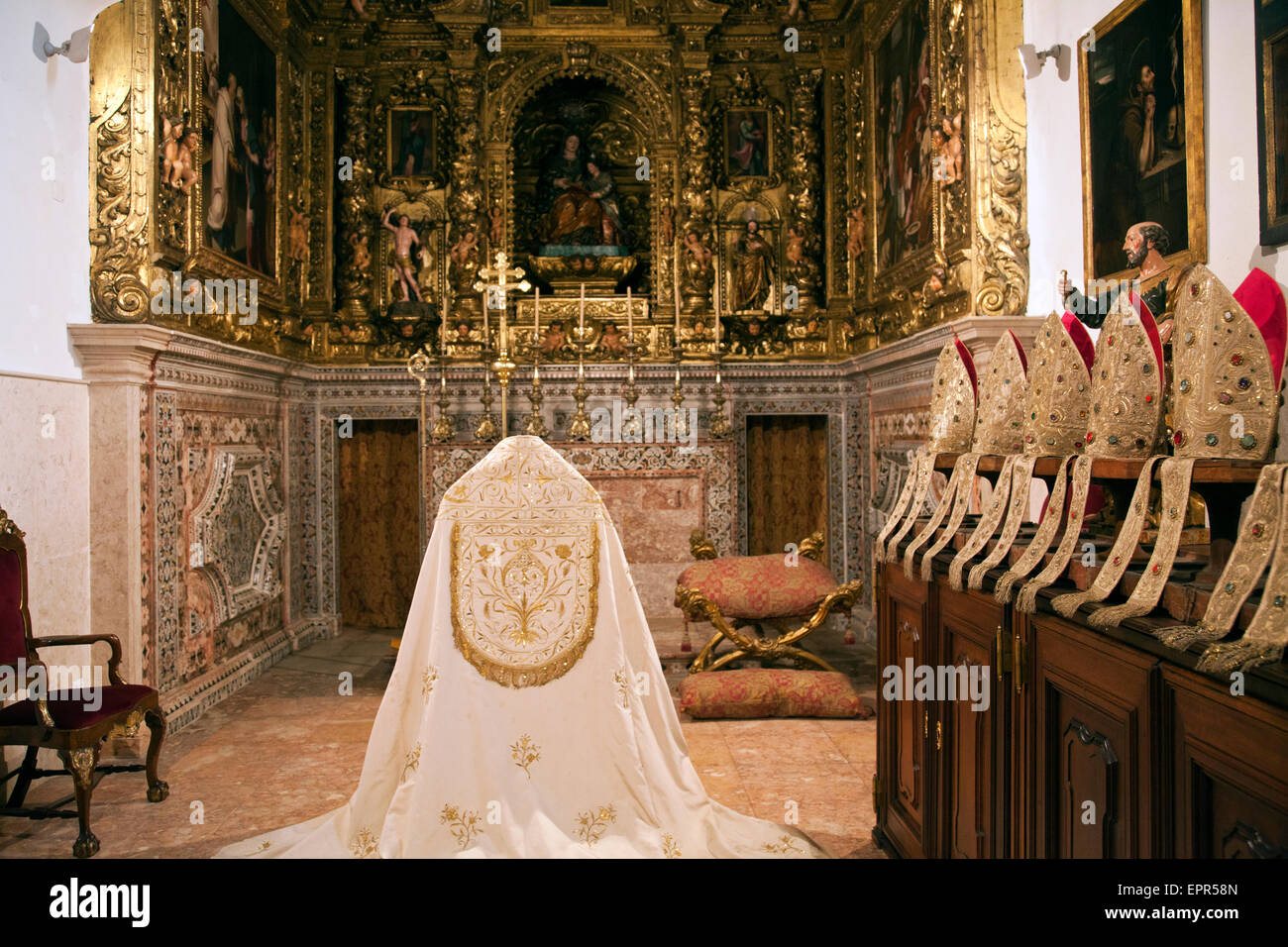 Se Cathedral Interior - Chapel with Vestments in Lisbon - Portugal ...