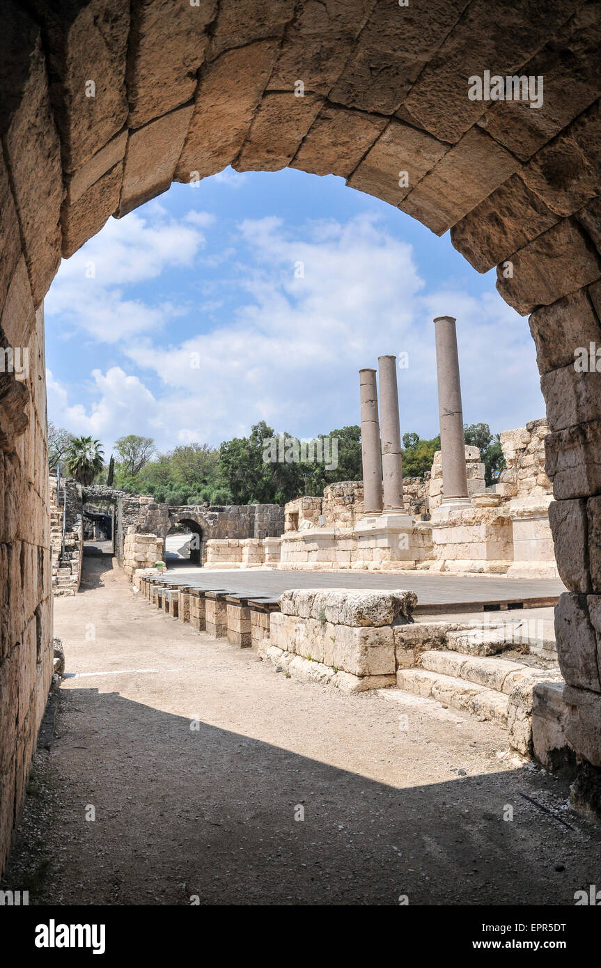 Israel, Bet Shean Roman theatre dating from the first century CE ...