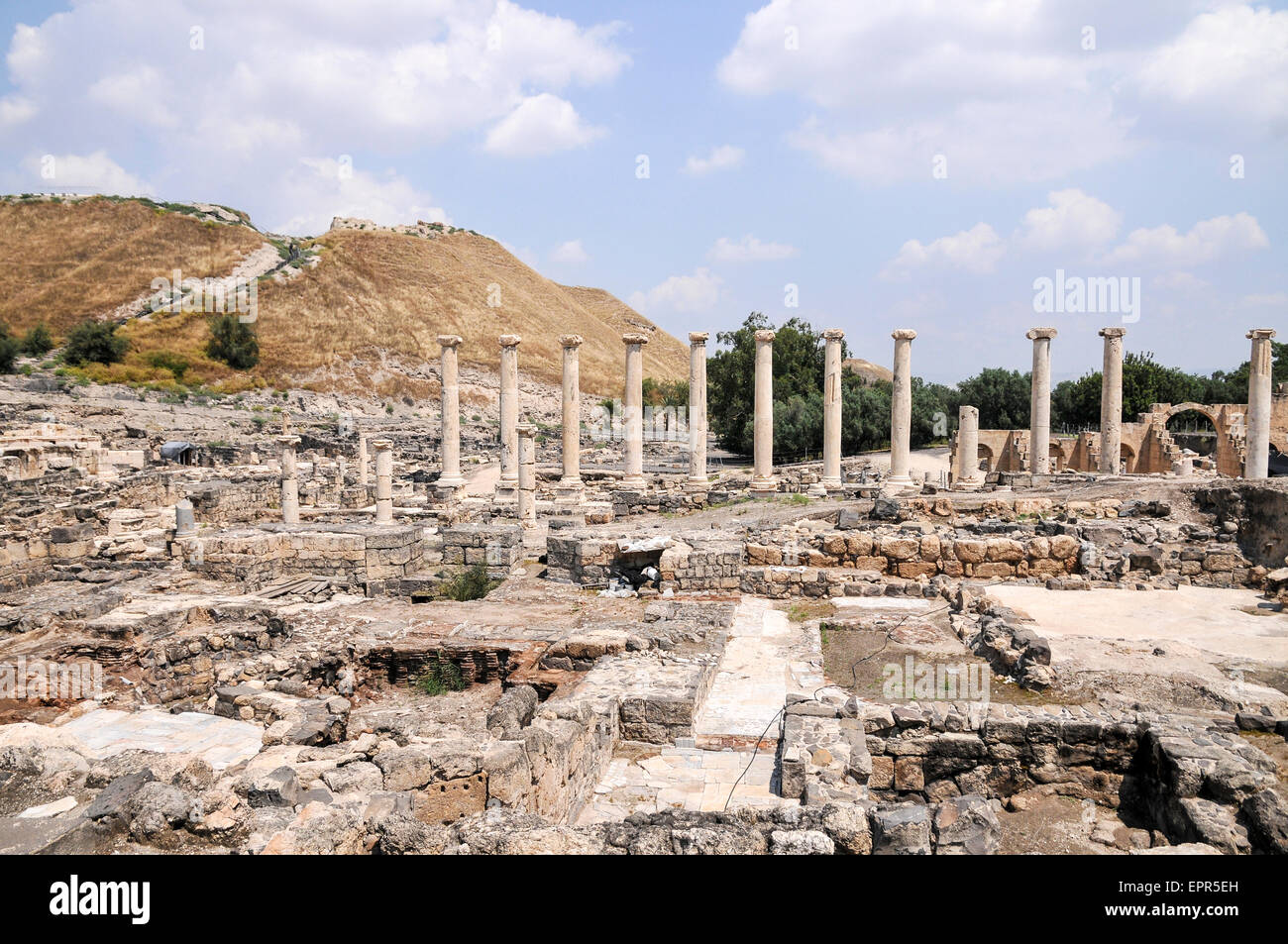 Israel, Bet Shean General view. During the Hellenistic period Bet Shean ...