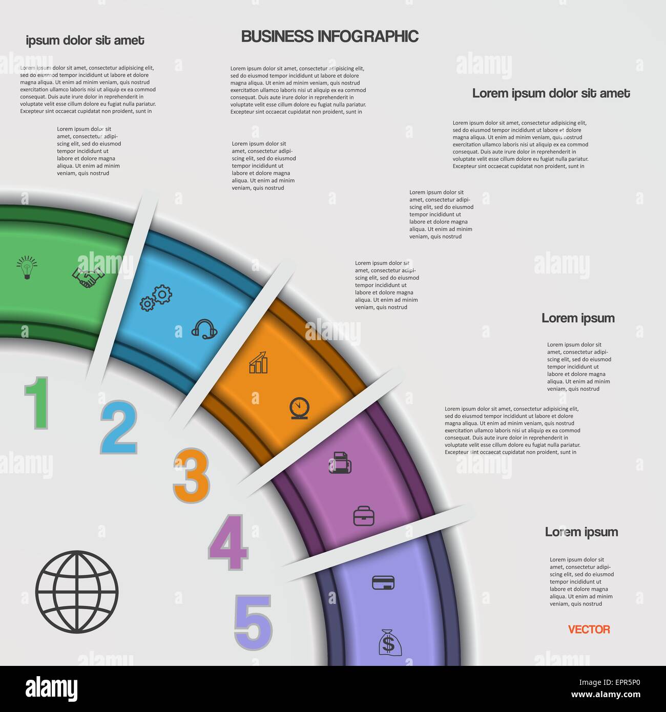 Infographic business process or workflow for Your project. Vector ...