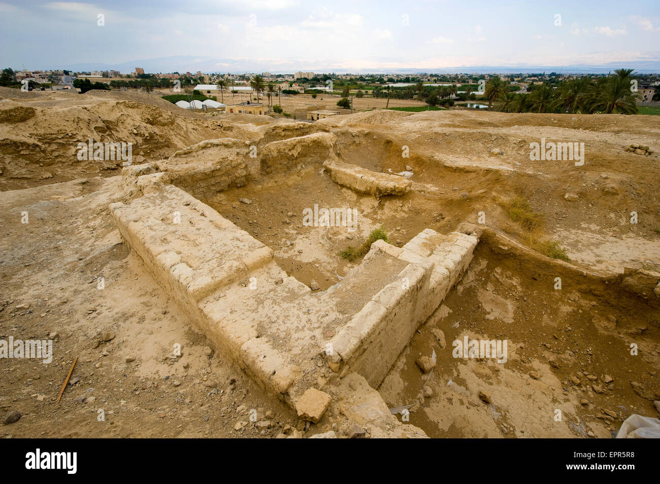 Old ruins and remains in Tell es-Sultan better known as Jericho the ...