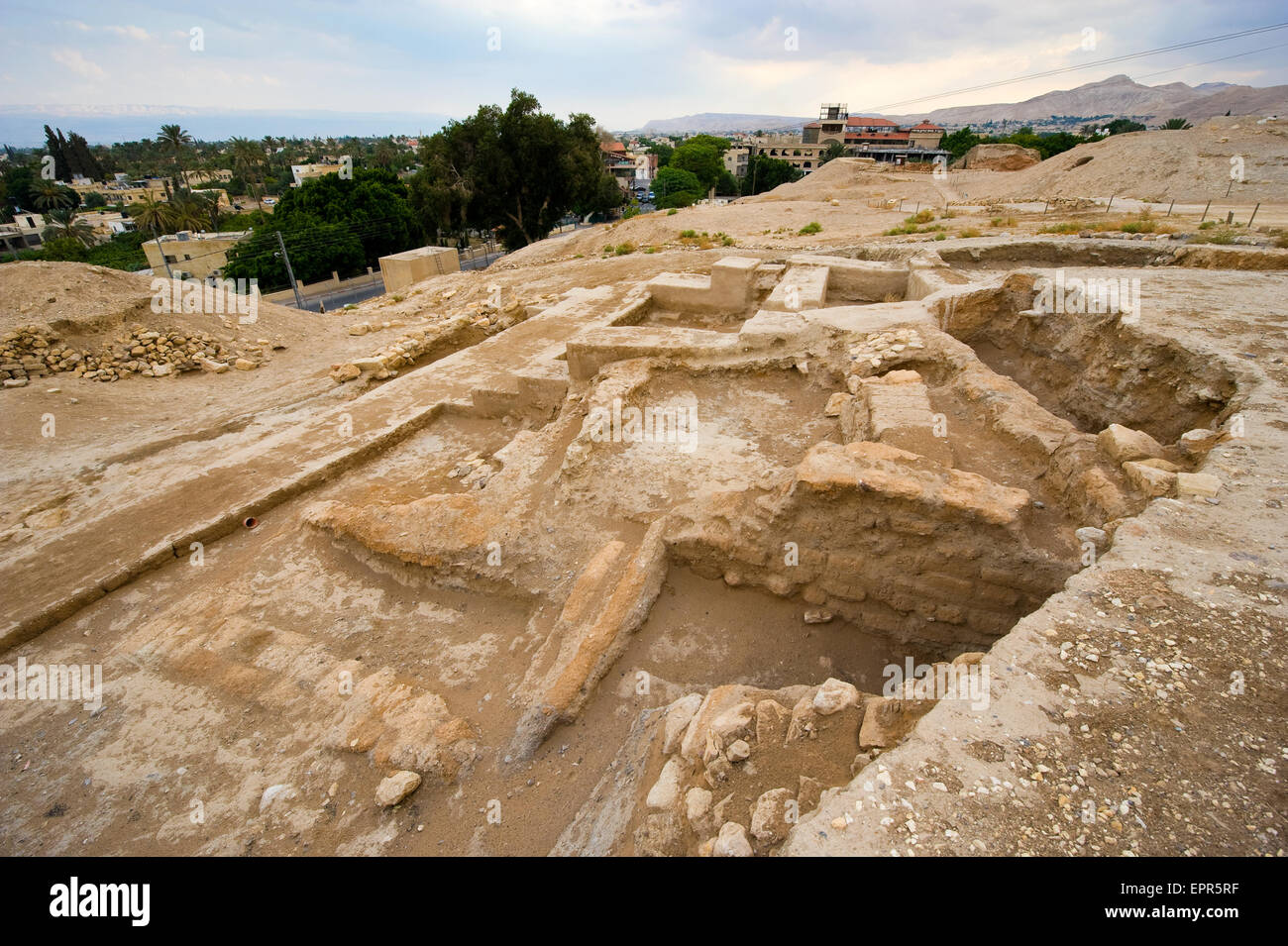 Old ruins and remains in Tell es-Sultan better known as Jericho the ...