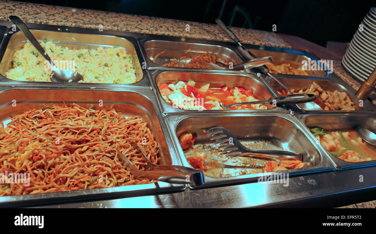 Chinese restaurant with tasty food and noodles Stock Photo - Alamy