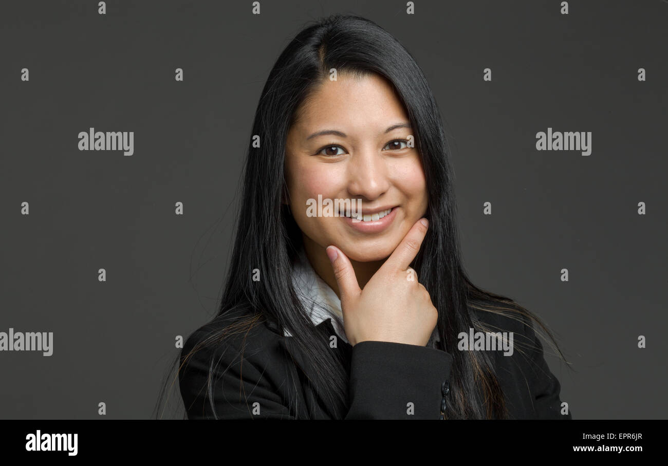 Model isolated on plain background in studio Stock Photo - Alamy
