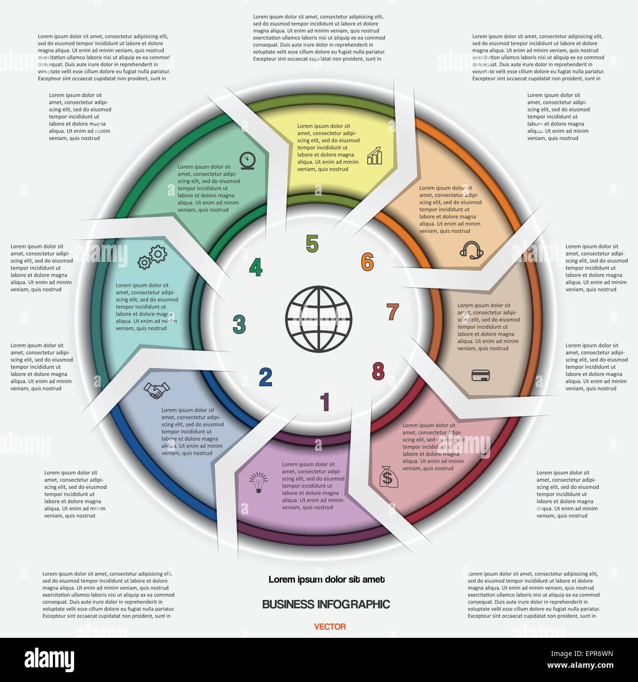 Circular icon infographic hi-res stock photography and images - Alamy