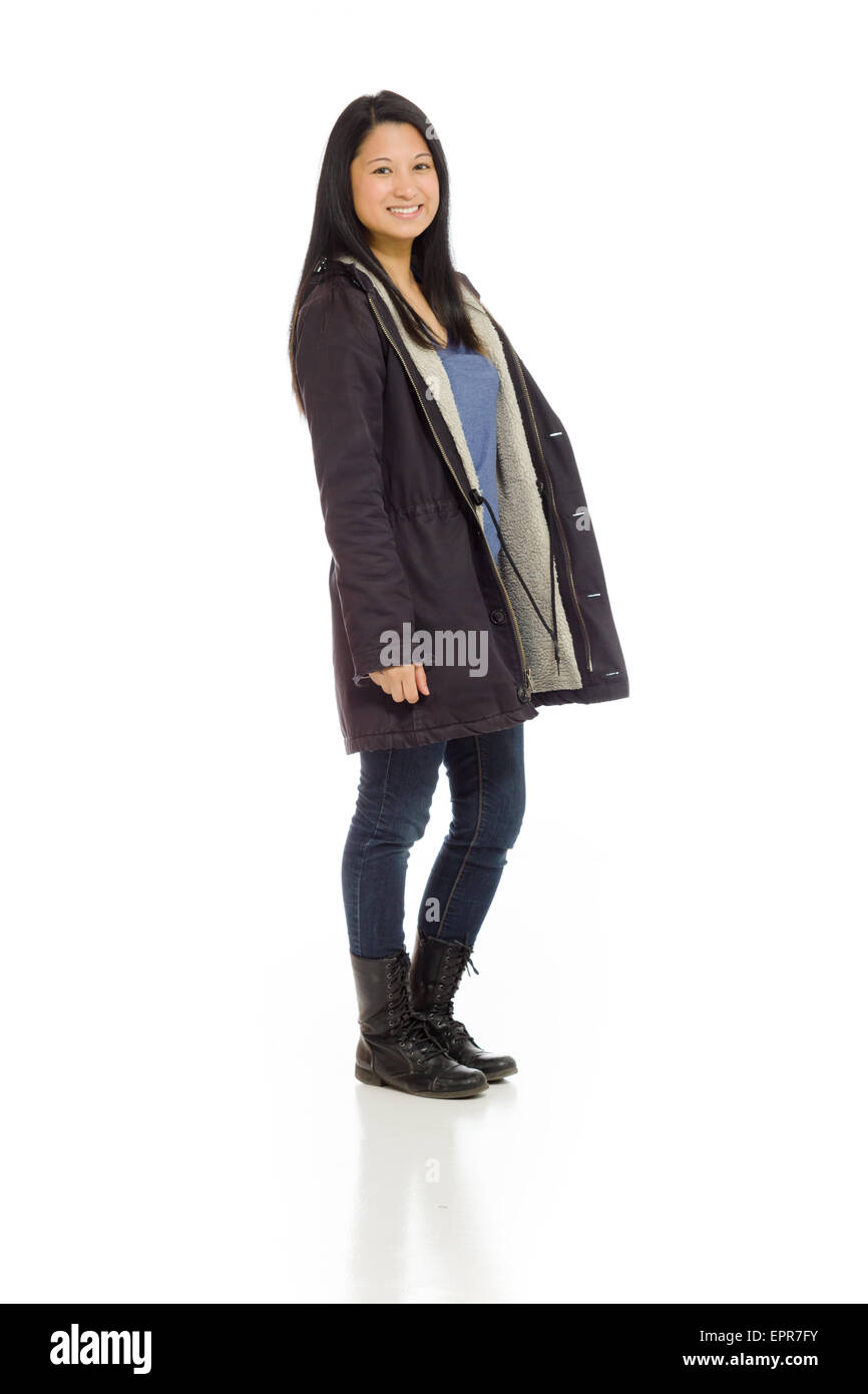 Model isolated on plain background in studio Stock Photo - Alamy