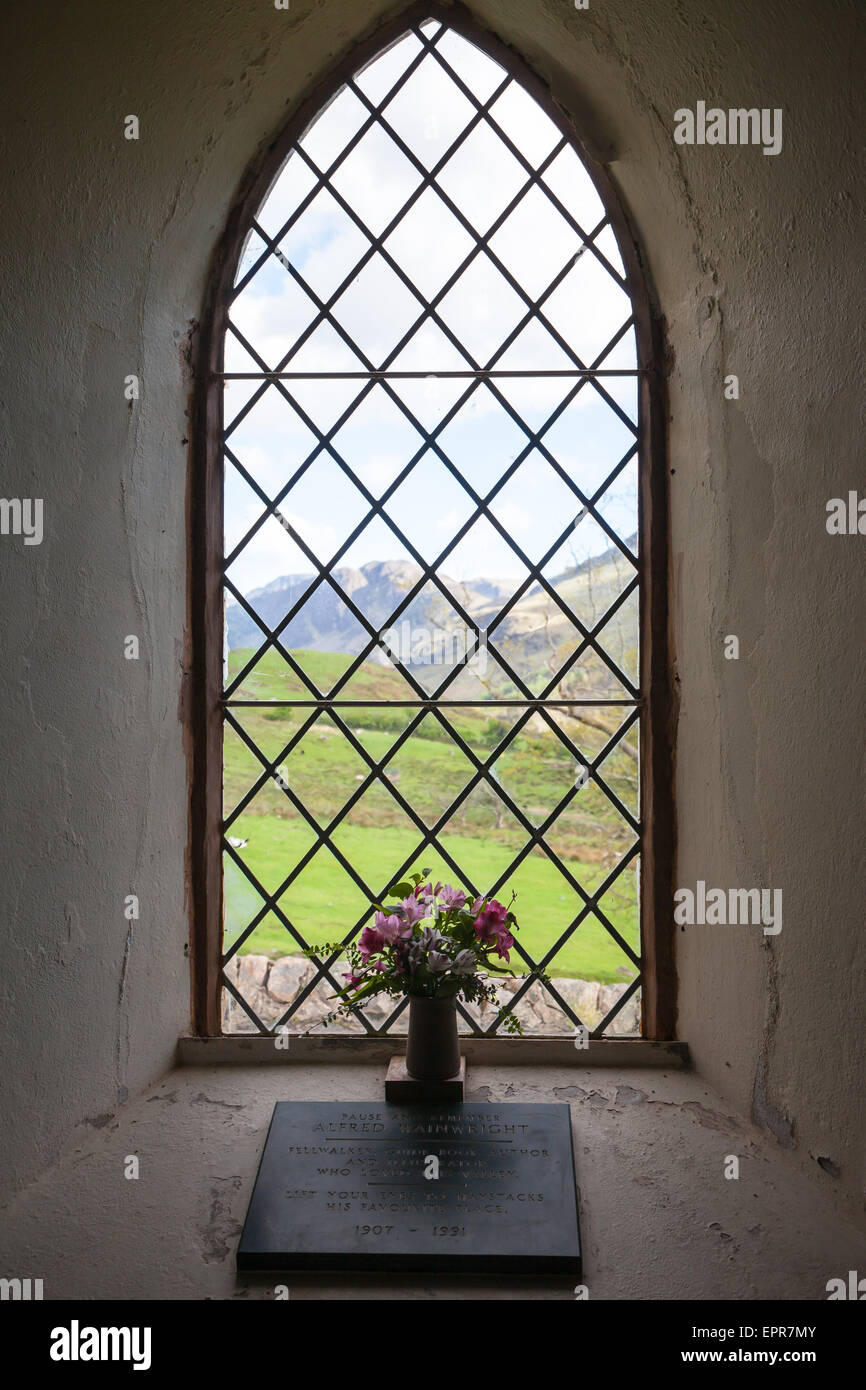 The memorial window to Alfred Wainwright in St James' Church ...