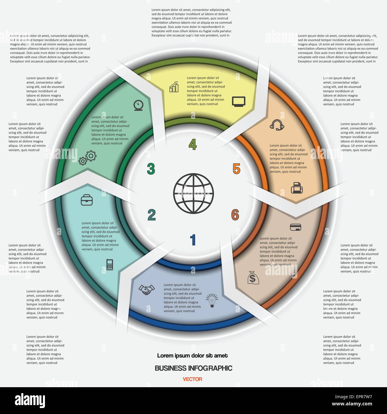 Business circular infographic for success project, workflow, web design ...