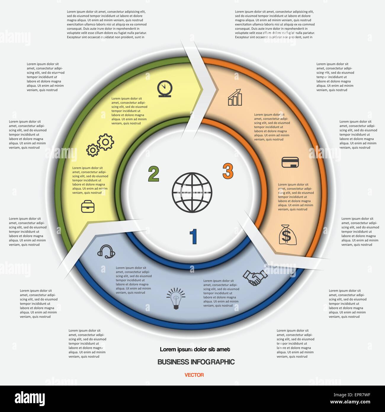 Business circular infographic for success project, workflow, web design ...