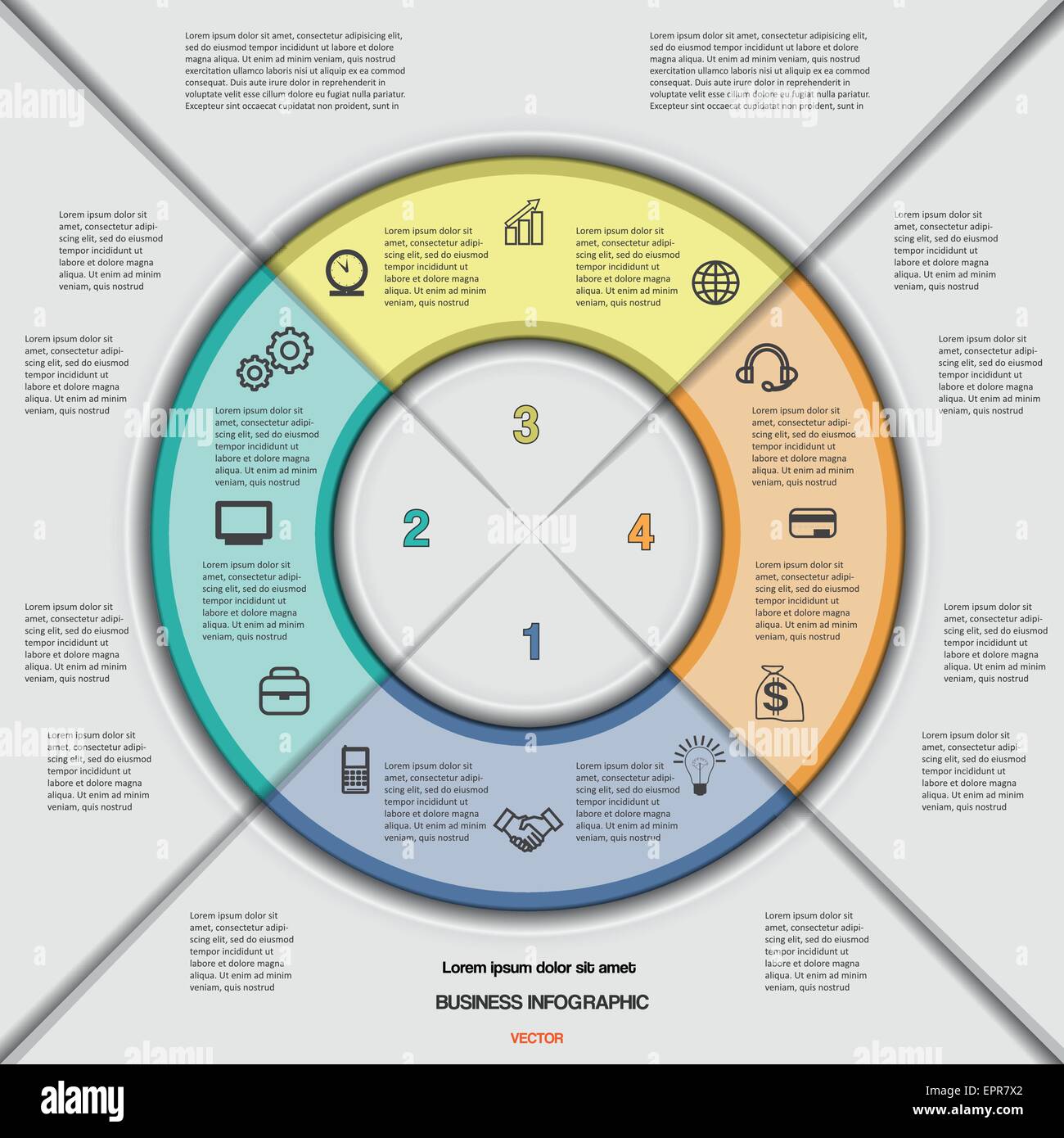 Business circular infographic for success project, workflow, web design ...