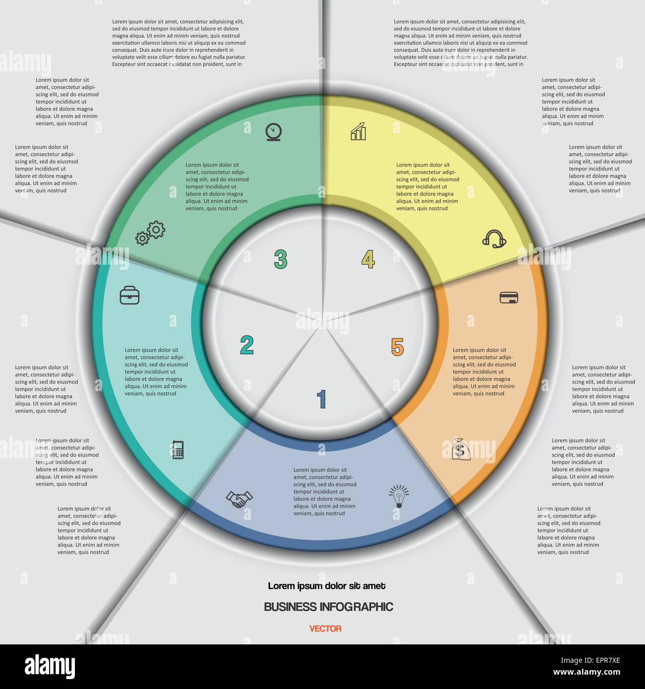Business circular infographic for success project, workflow, web design ...