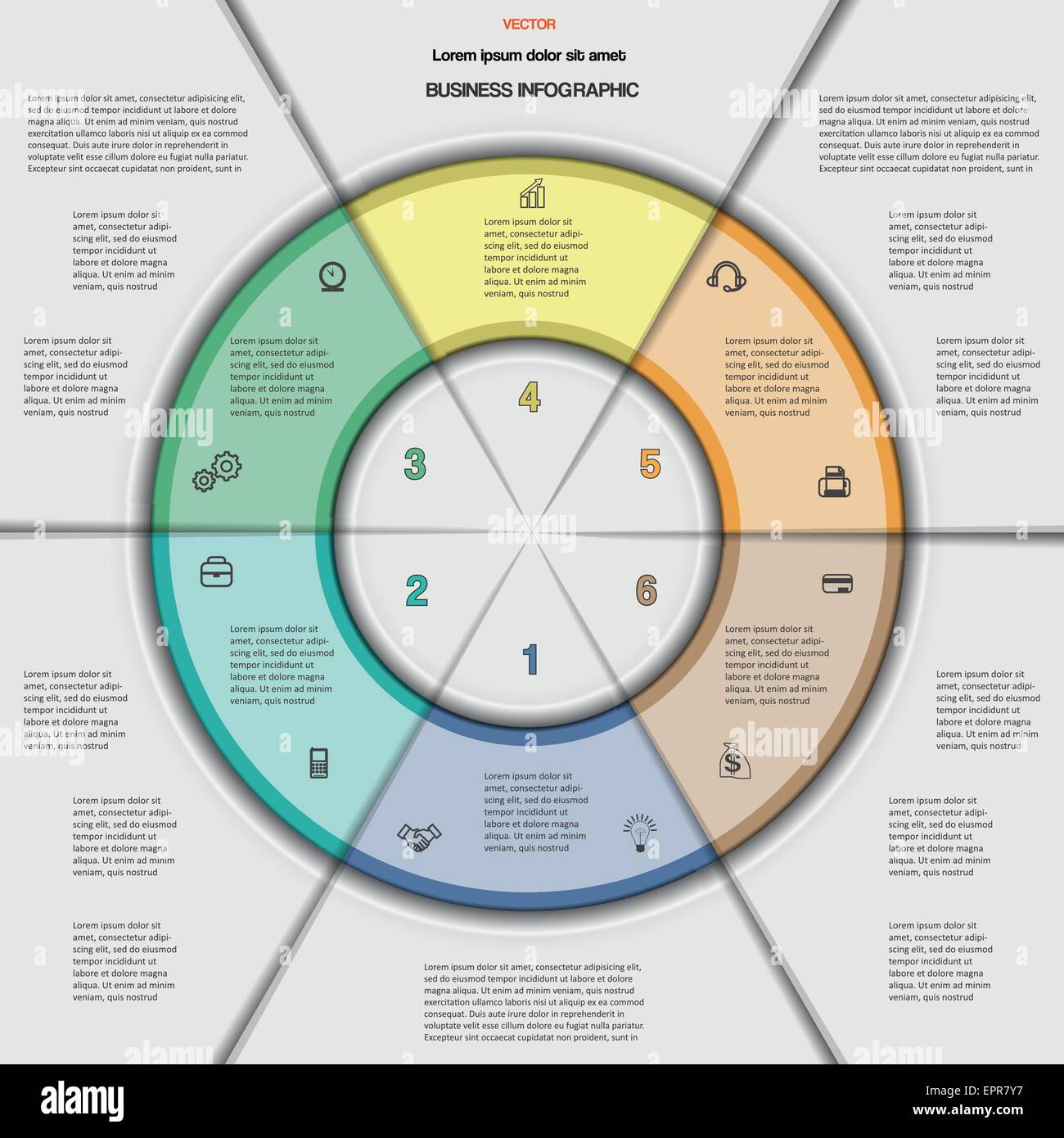 Business circular infographic for success project, workflow, web design ...
