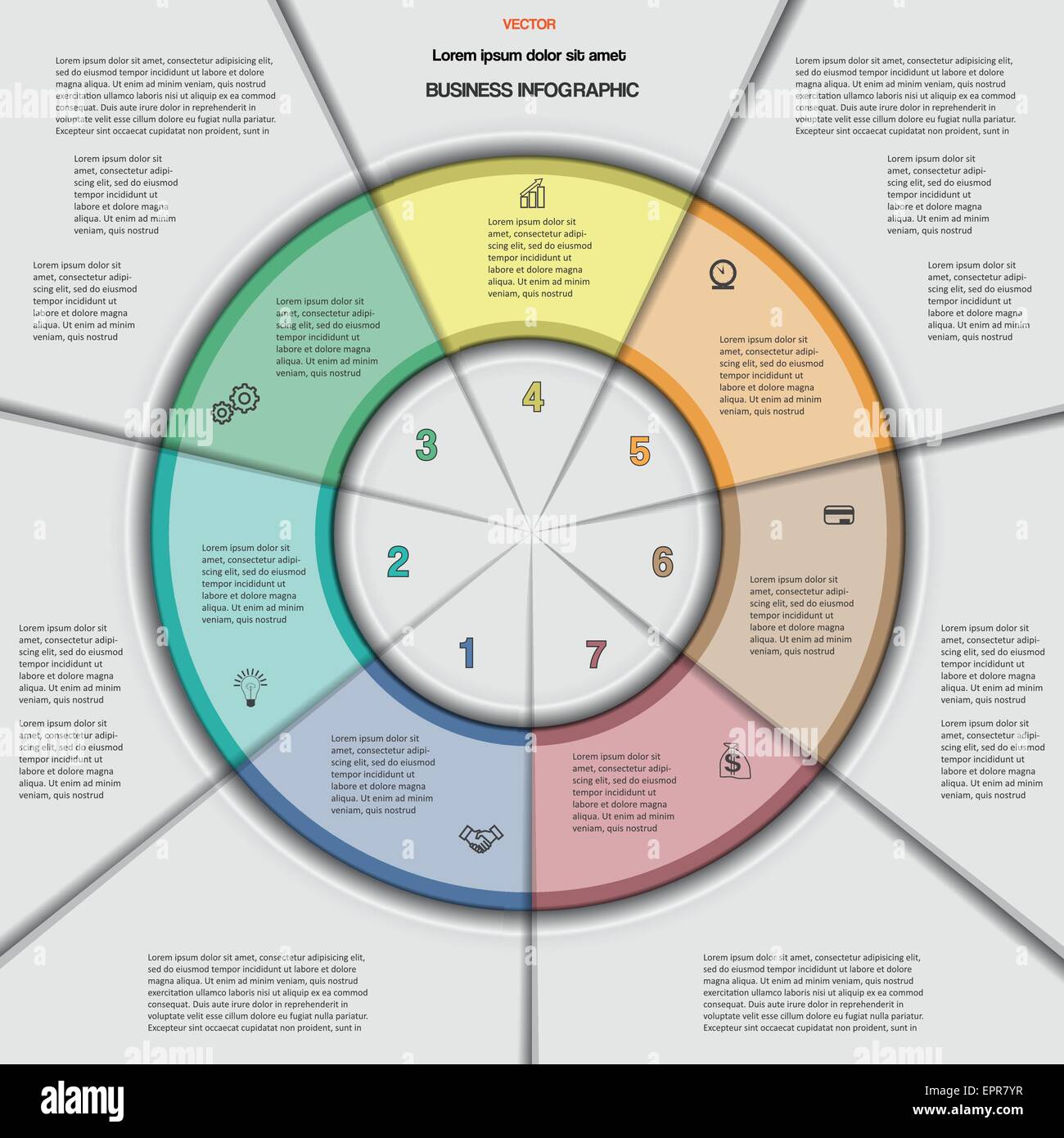 Business circular infographic for success project, workflow, web design ...