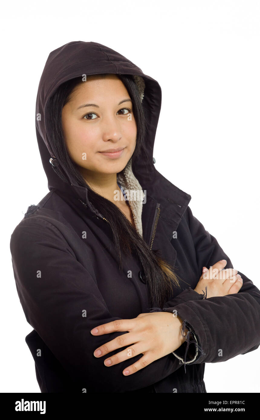Model isolated on plain background in studio Stock Photo - Alamy