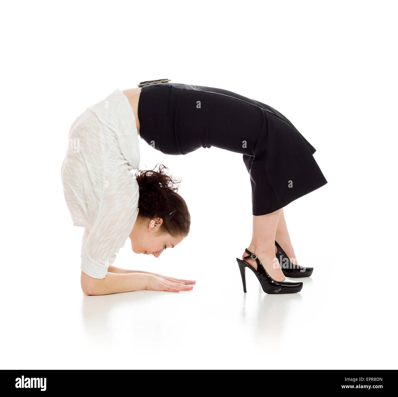 Model isolated on plain background in studio Stock Photo - Alamy