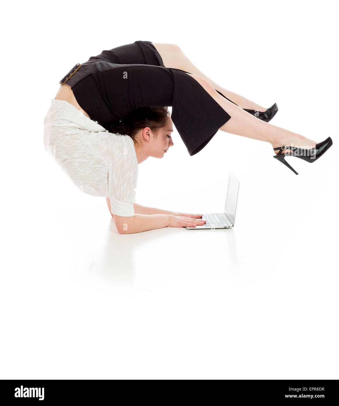 Model isolated on plain background in studio Stock Photo - Alamy