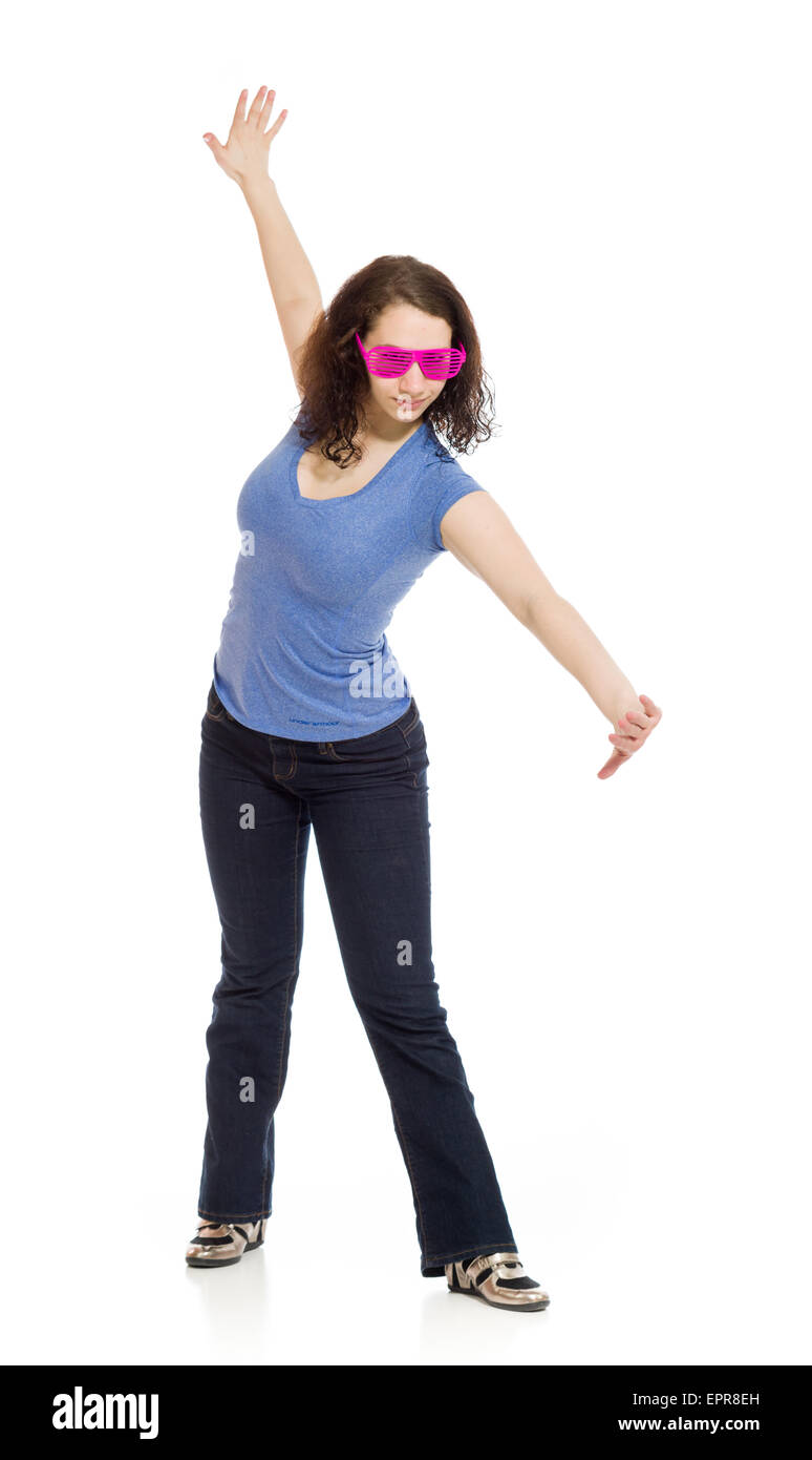 Model isolated on plain background in studio Stock Photo - Alamy