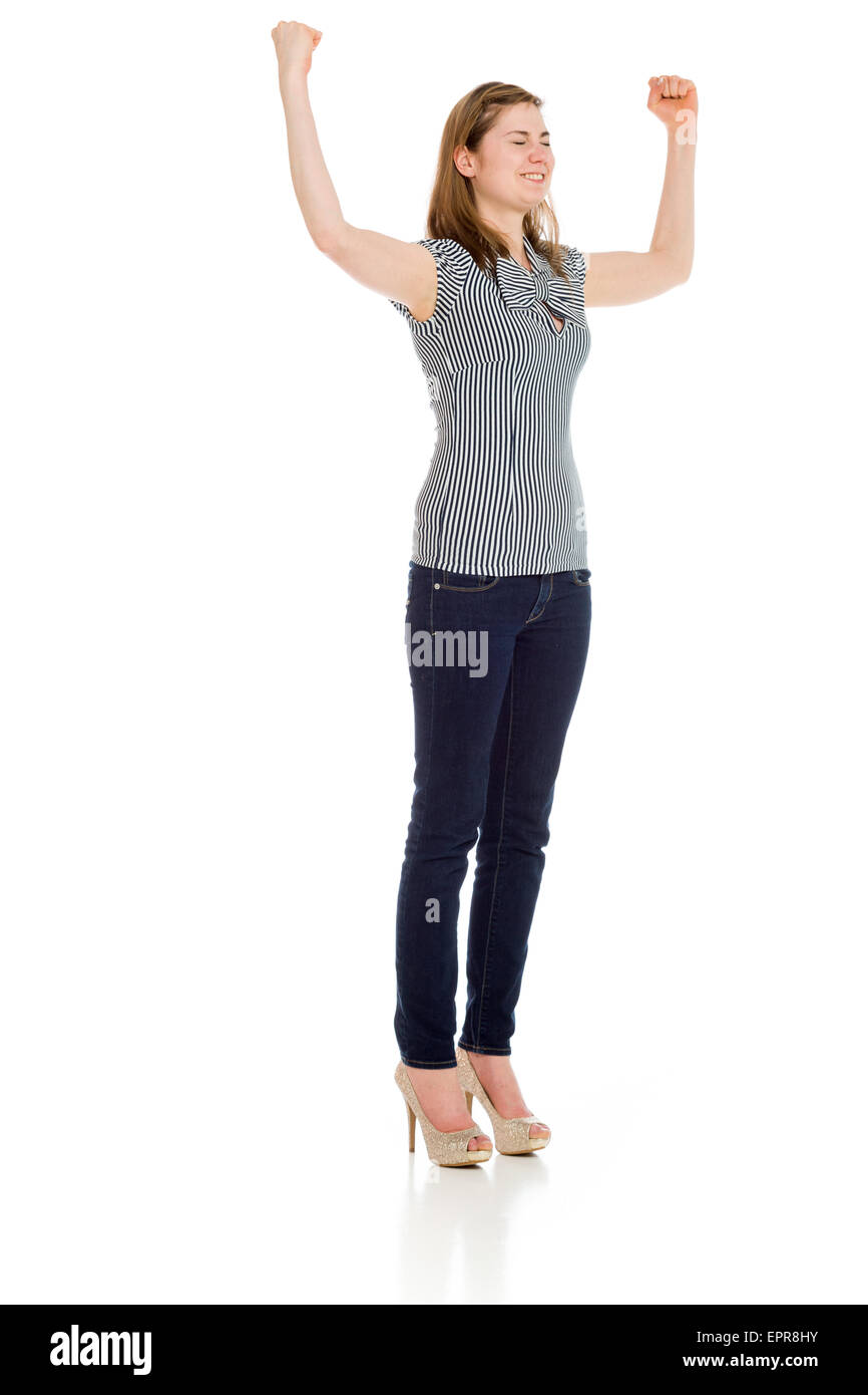 Model isolated on plain background in studio Stock Photo - Alamy