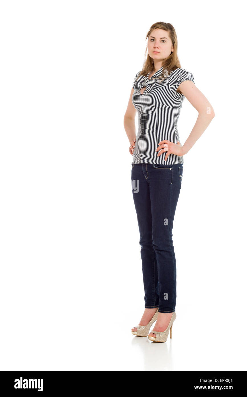 Model isolated on plain background in studio Stock Photo - Alamy