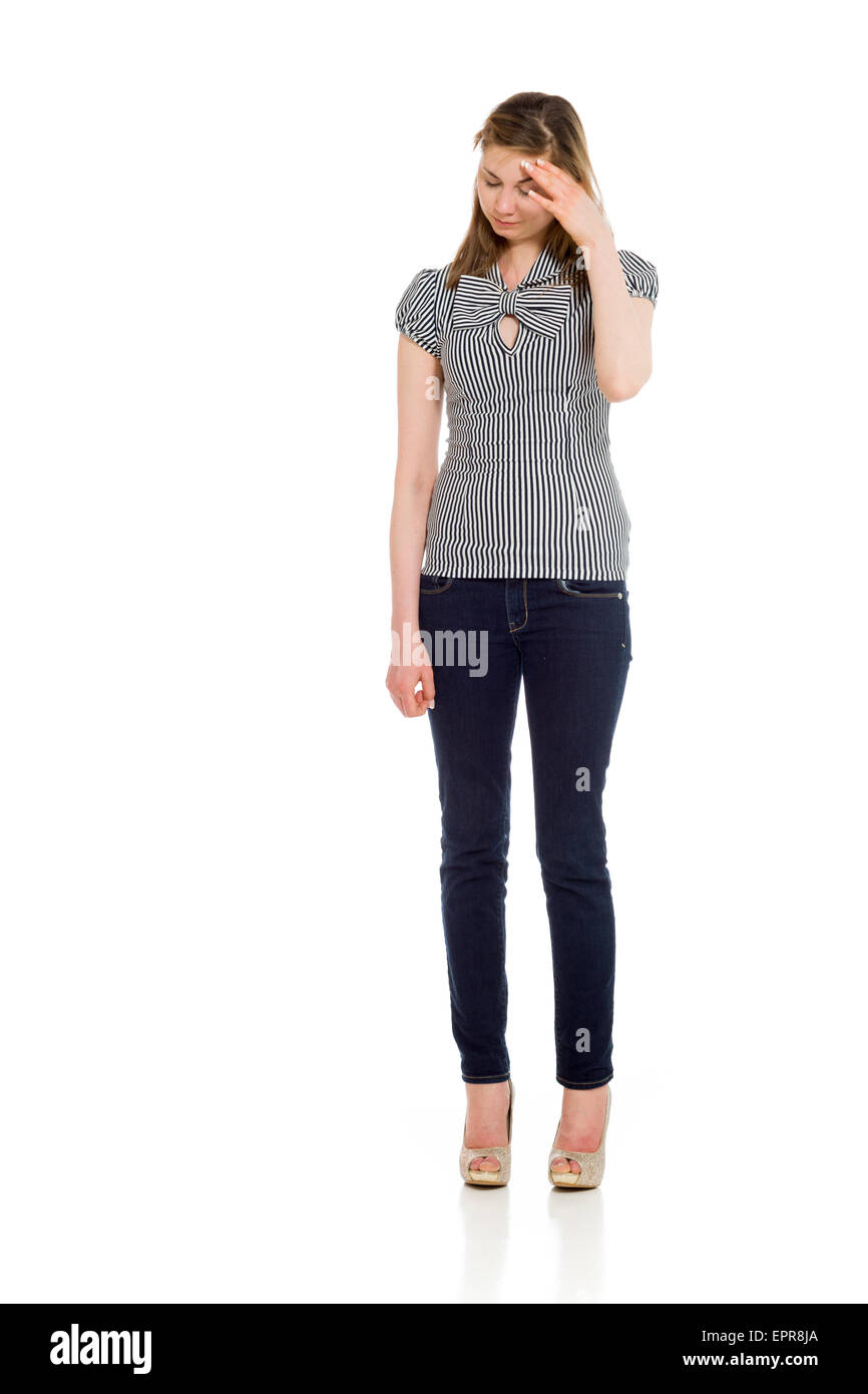 Model isolated on plain background in studio Stock Photo - Alamy