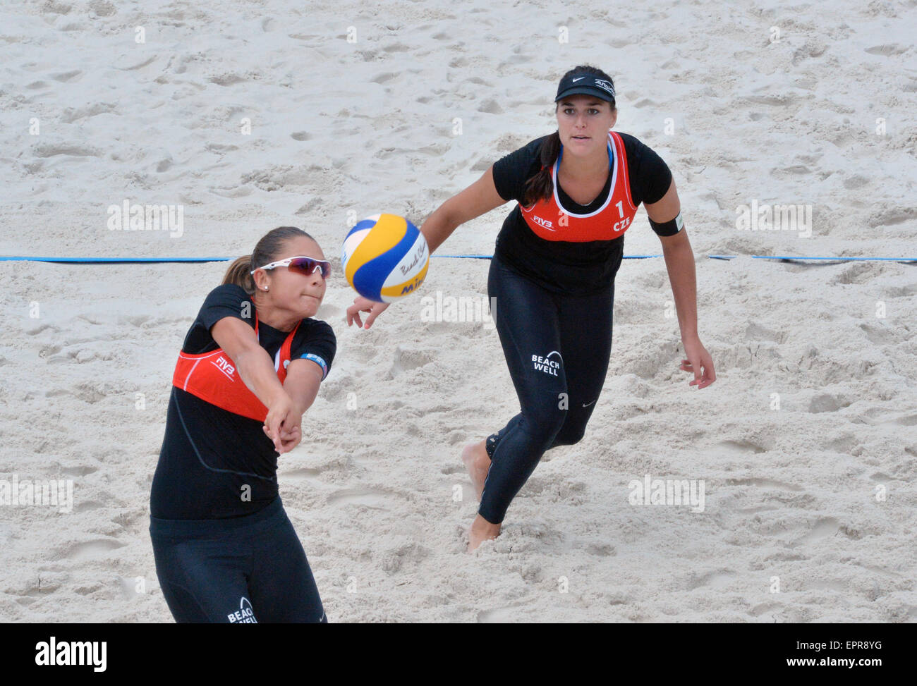 Prague, Czech Republic. 21st May, 2015. Martina Bonnerova, left, and ...